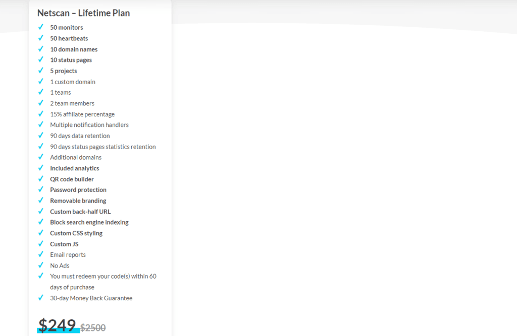 Netscan Lifetime Deal: Uptime and Performance Monitoring
