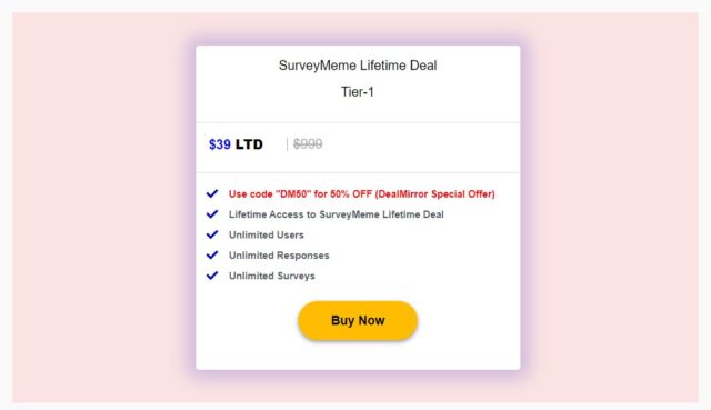 SurveyMeme Lifetime Deal : The Ultimate Solution To Transform Your Surveys