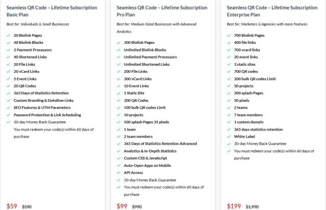 Seamless QR Code Lifetime Deal: QR Code Generator