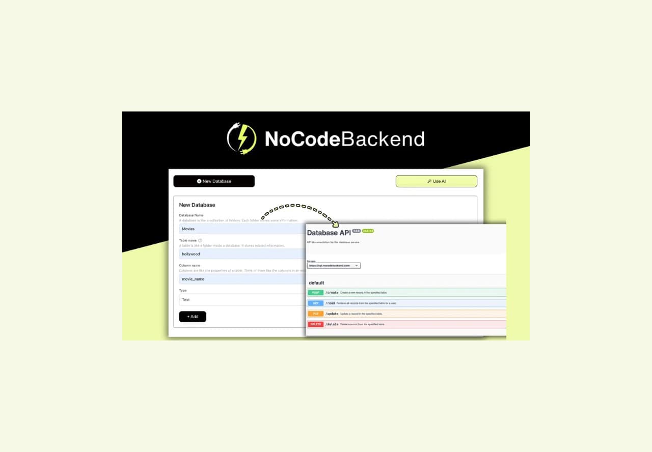 NoCodeBackend Lifetime Deal: API Developer Tool